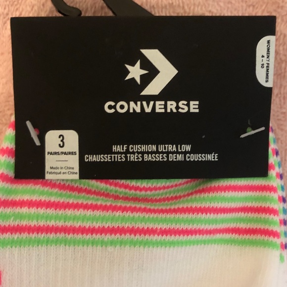 Converse | Accessories | Converse Half Cushion Ultra Low Socks 3 Pack ...